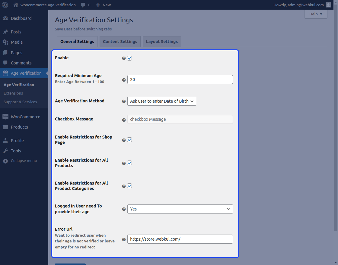 Age Verification System for WooCommerce by Webkul | CodeCanyon